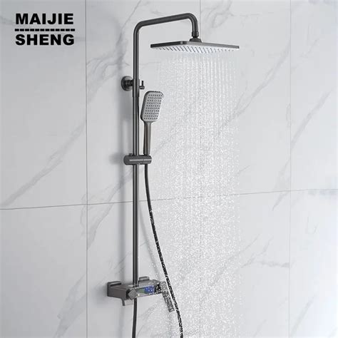샤워 수도꼭지 목욕 믹서 탭 샤워 수도꼭지 욕실 폭포 세면대 수도꼭지 싱크 믹서 샤워 시스템 레인 샤워 세트샤워 수도꼭지 Aliexpress