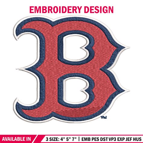 Boston Red Sox Embroidery Design Logo Embroidery Mlb Embro Inspire Uplift