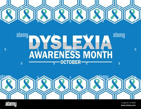 Dyslexia Awareness Month October Wallpaper With Shapes And Typography