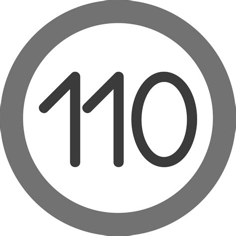 110 Speed Limit Vector Icon 20354867 Vector Art At Vecteezy
