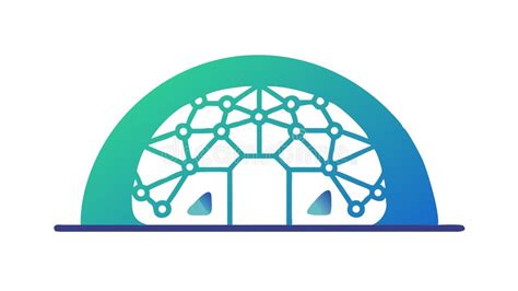 Geodesic Dome With An Internal Network Pattern Vector Vector Design Generative Ai Stock Vector