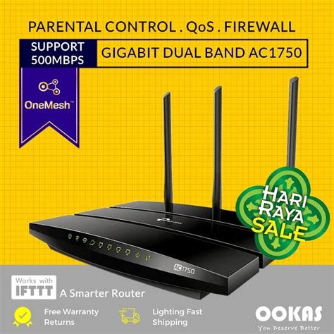 Tp Link Archer A With Ifttt Ac Wireless Dual Band Ghz Wifi Gigabit Mesh Router Shopee