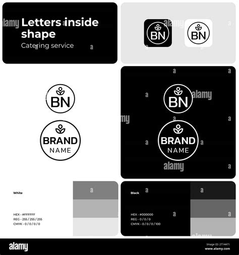 Grocery Store Monochrome Template With Logo Stock Vector Image And Art