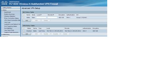 RV180 RV042G Site To Site IPSEC Configuration Cisco Community
