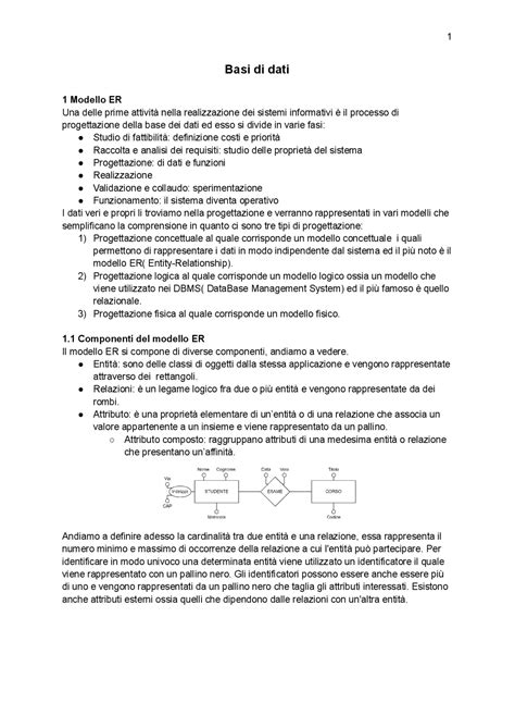 Basi Di Dati Teoria Appunti Appunti Di Basi Di Dati Docsity