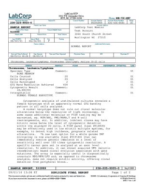 Fillable Online Patient Test Information LabCorp Fax Email Print PdfFiller
