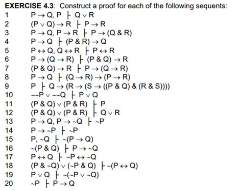 Solved EXERCISE 4 3 Construct A Proof For Each Of The Chegg Com
