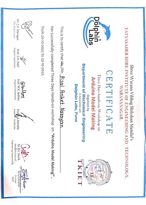 Pisal Aniket Narayan On Linkedin Hey Connections I Have Completed Arduino Model Training By