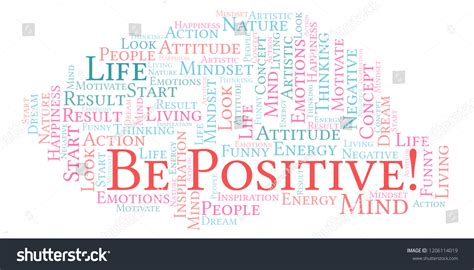 Be Positive Word Cloud Made Text Stock Illustration 1206114019