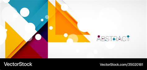 Geometric Abstract Background Techno Color Vector Image