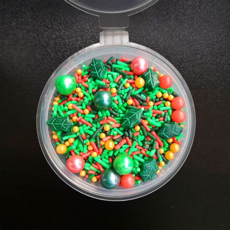 Jolly Jingleberry Candy Sprinkle Mix Edible Decor Candy Cake Sprinkle Mix Christmas Decor