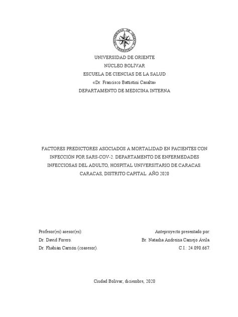 Modelo De Anteproyecto Pdf Cuidado De La Salud Salud Pública