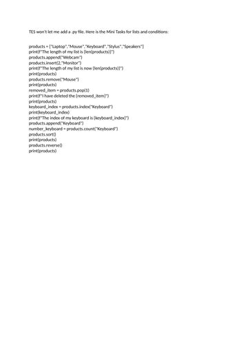 Introduction To Python Programming Teaching Resources