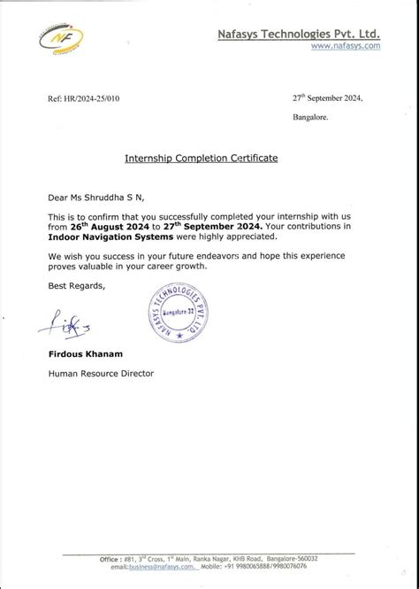 Shruddha S N On Linkedin Internship Learning Growth Technology