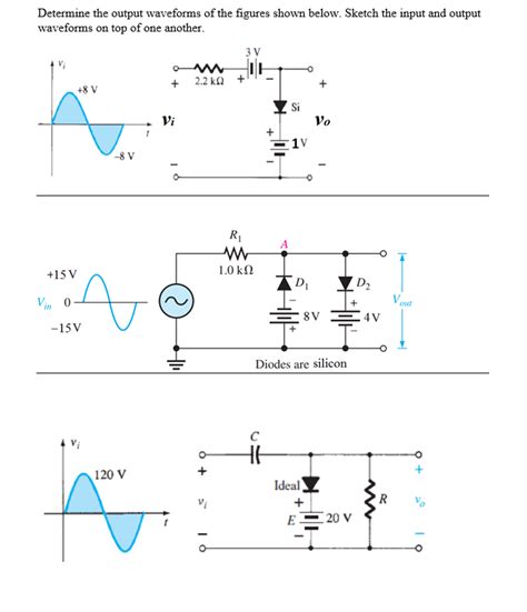 Solved Determine The Output Waveforms Of The Figures Shown Chegg Com