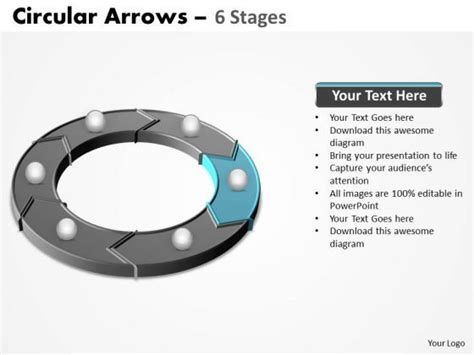 PowerPoint Slide Process Circular Arrows Ppt Template
