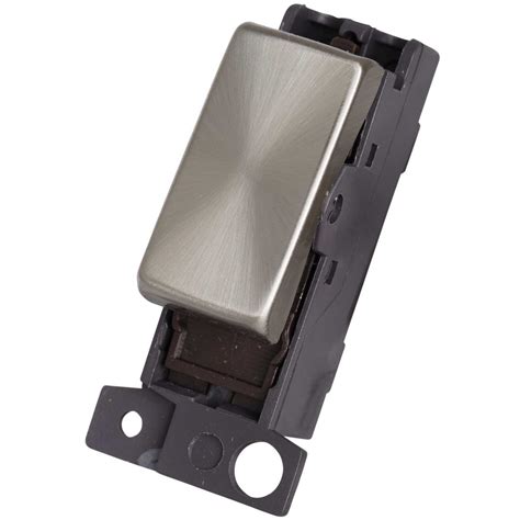 Scolmore Click Mini Grid 10a Intermediate Switch Module Satin Chrome Md028sc Cef