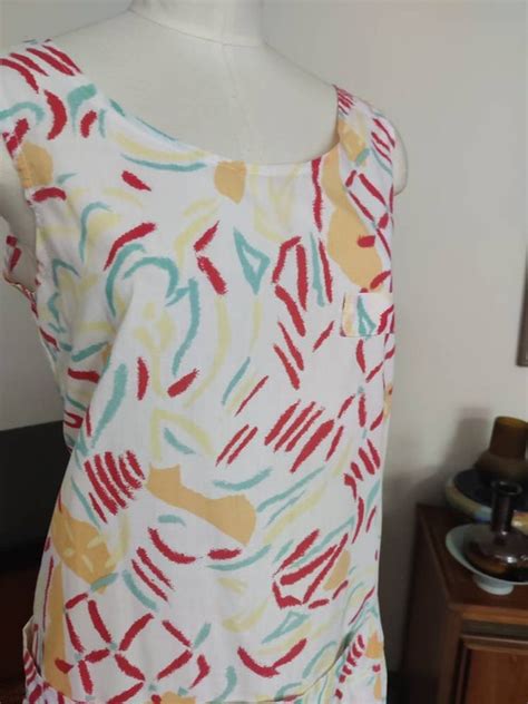 1980s Miss Melbourne Additions Label Poly Cotton Sun Gem