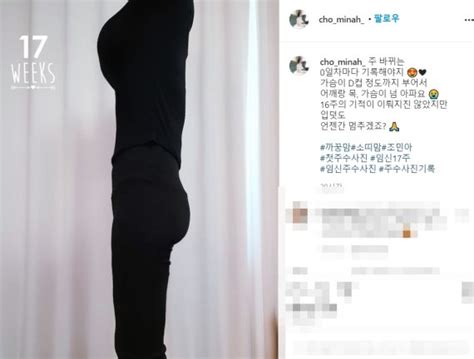 임신 17주 조민아 가슴 D컵 너무 아프다악플러 무슨 D냐 정신병자 파이낸셜뉴스