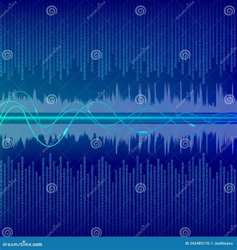 Binary Wave Sound Vector Illustration Background Stock Vector