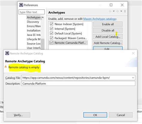 Remote Archetype Catalog Config With Camunda Discussion And Questions