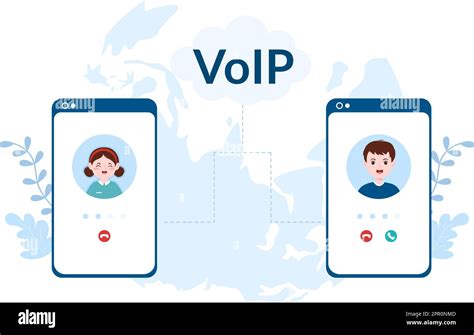 Voip Or Voice Over Internet Protocol With Telephony Scheme Technology And Network Phone Call