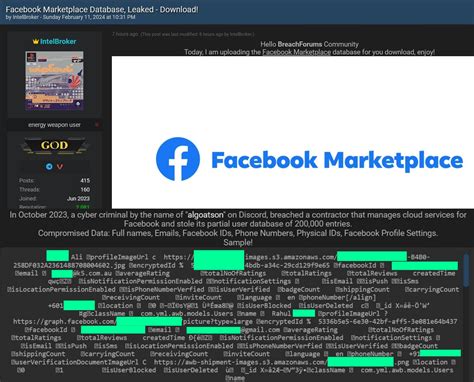 Hackers Leak Alleged Partial Facebook Marketplace Database Hackread Cybersecurity News Data