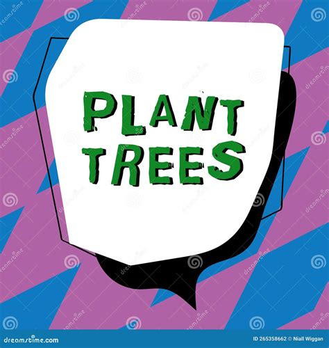 Hand Writing Sign Plant Trees Internet Concept Process Of Planting A Tree For Land Cultivation