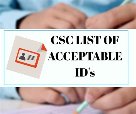 Lists Of CSC Acceptable ID S NewsToGov