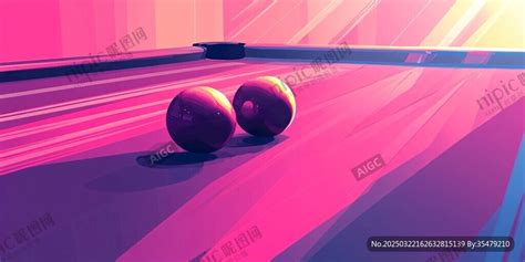 Ai创作图台球桌 台球 粉红色 紫色 抽象 数字艺术 几何图形 光线 阴影 反射 球体 运动 休闲 娱乐 室内设计 现代 鲜艳色彩 光线束 动态 宁静 昵图网