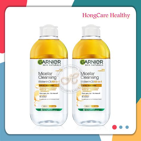 [แพ็กคู่] Garnier Micellar Oil Infused Cleansing Water 400ml ล้างเครื่องสำอาง การ์นิเย่ ไมเซ