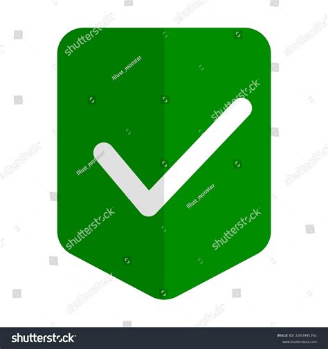 Checkmark Shield Icon Security Authentication Permission Stock Vector Royalty Free 2263991761