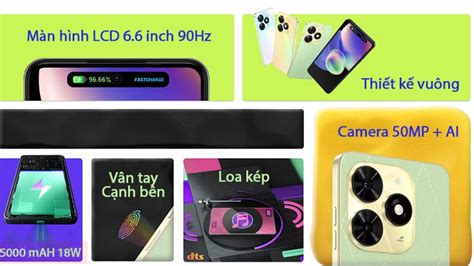 Điện thoại Tecno SPark 20C trả góp 0 KHÔNG lãi suất