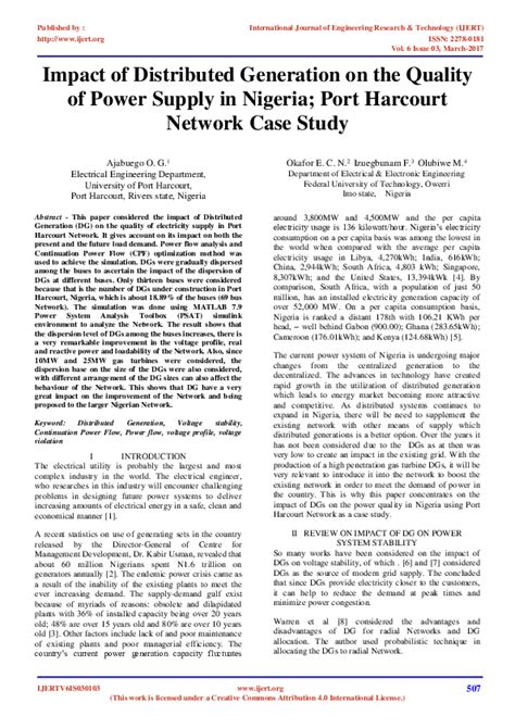 Pdf Impact Of Distributed Generation On The Quality Of Power Supply