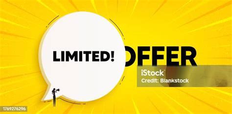 제한된 기호입니다 특별 제안 표시 채팅 말풍선 배너 벡터 0명에 대한 스톡 벡터 아트 및 기타 이미지 0명 3차원 형태 고급 Istock