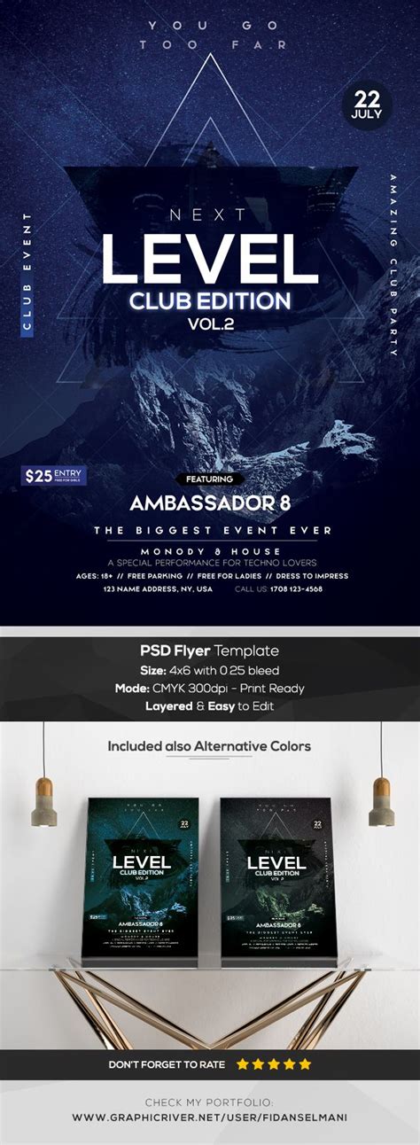 Next Level Dj Flyer Template Flyer Template Flyer Flyer And Poster Design