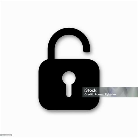 흰색 배경에 격리된 자물쇠 아이콘입니다 기호 기호 잠금 해제 벡터 그림입니다 검은색에 대한 스톡 벡터 아트 및 기타 이미지 검은색 금고 보안 장비 누름 버튼 Istock