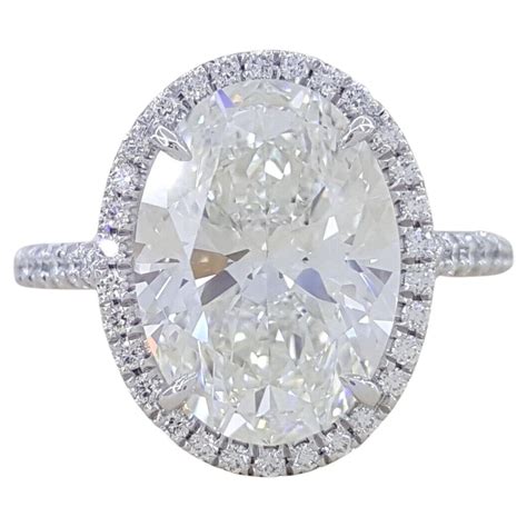 Tiffany And Co 438 Carat Soleste Oval Brilliant Cut Diamond Platinum