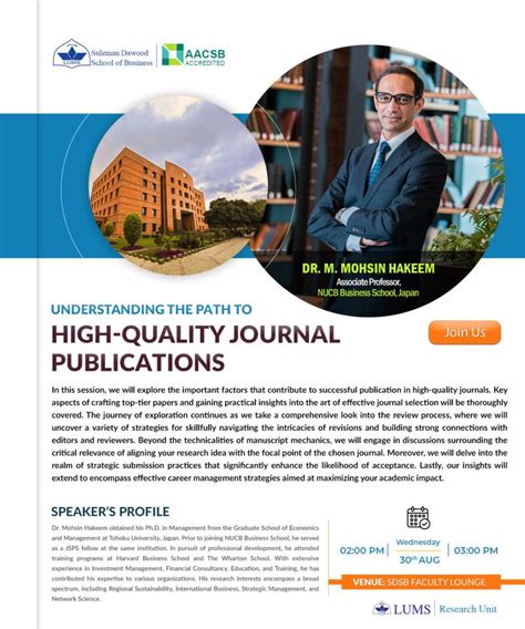 hakeem muhammad mohsin on linkedin seminar alert understanding the path to high quality journal…