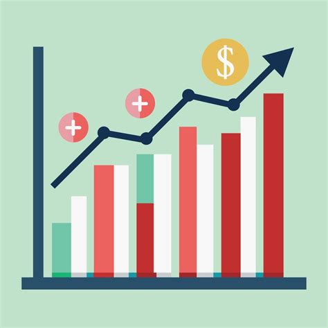 A Graph Chart With A Dollar Sign And A Dollar Sign 51291338 Vector Art At Vecteezy