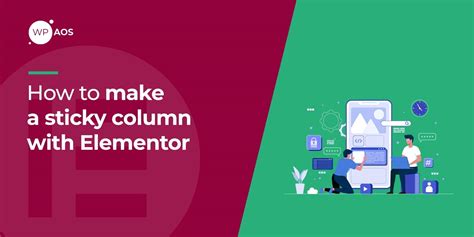 how to make a sticky column with elementor wpservices