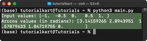 Numpy Acos Trigonometric Inverse Cosine