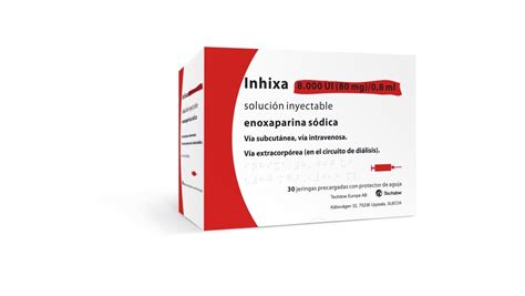Inhixa 8 000 Ui 80 Mg 0 8 Ml Solucion Inyectable 30 Jeringas Precargadas De 0 8 Ml Precio
