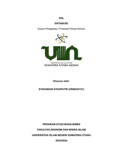 Tugas Sql Database Rani Mj4e Pdf