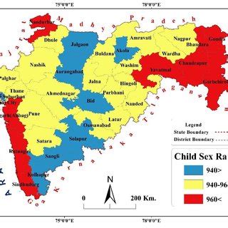 Districts Wise General Sex Ratio In Maharashtra Download Scientific