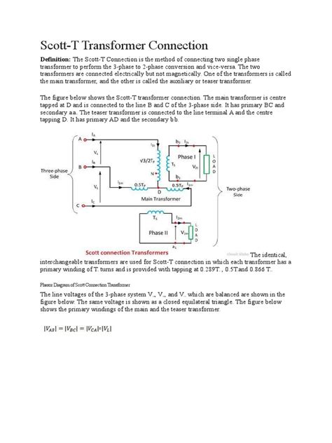Scott Connected Transformer Pdf Transformer Electronic Engineering