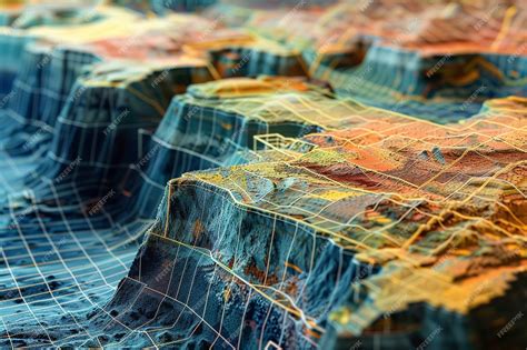 Analyzing Seismic Survey Data Ar Generative Ai Premium Ai Generated Image