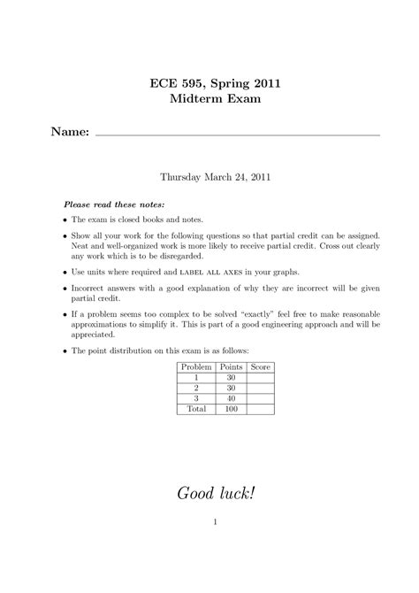 Midterm Exam Cmos Analog Ic Design Ece 59500 Docsity
