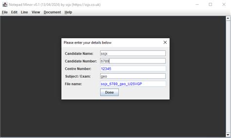Notepad Minor Java Application