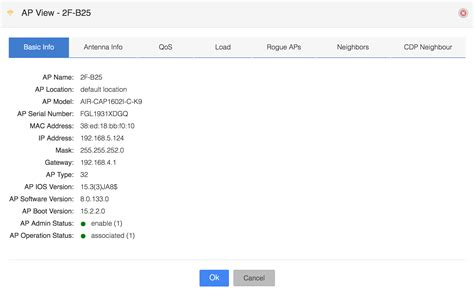 Cisco Wireless Dashboard APs Detail Network Monitoring Tools